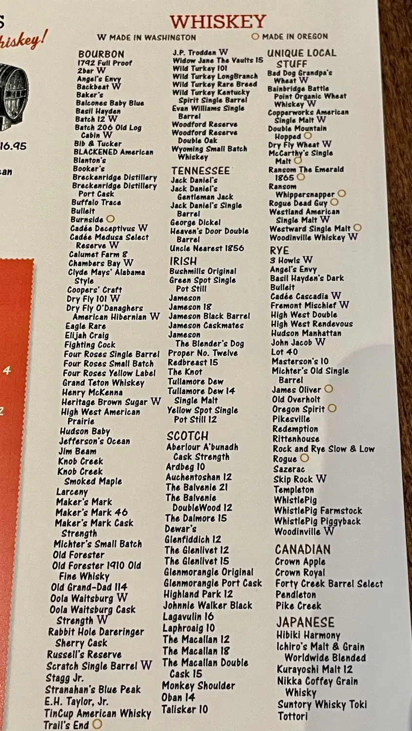 Stack 571 Burger and Whiskey Bar - Kirkland Menu - Updated October 2025