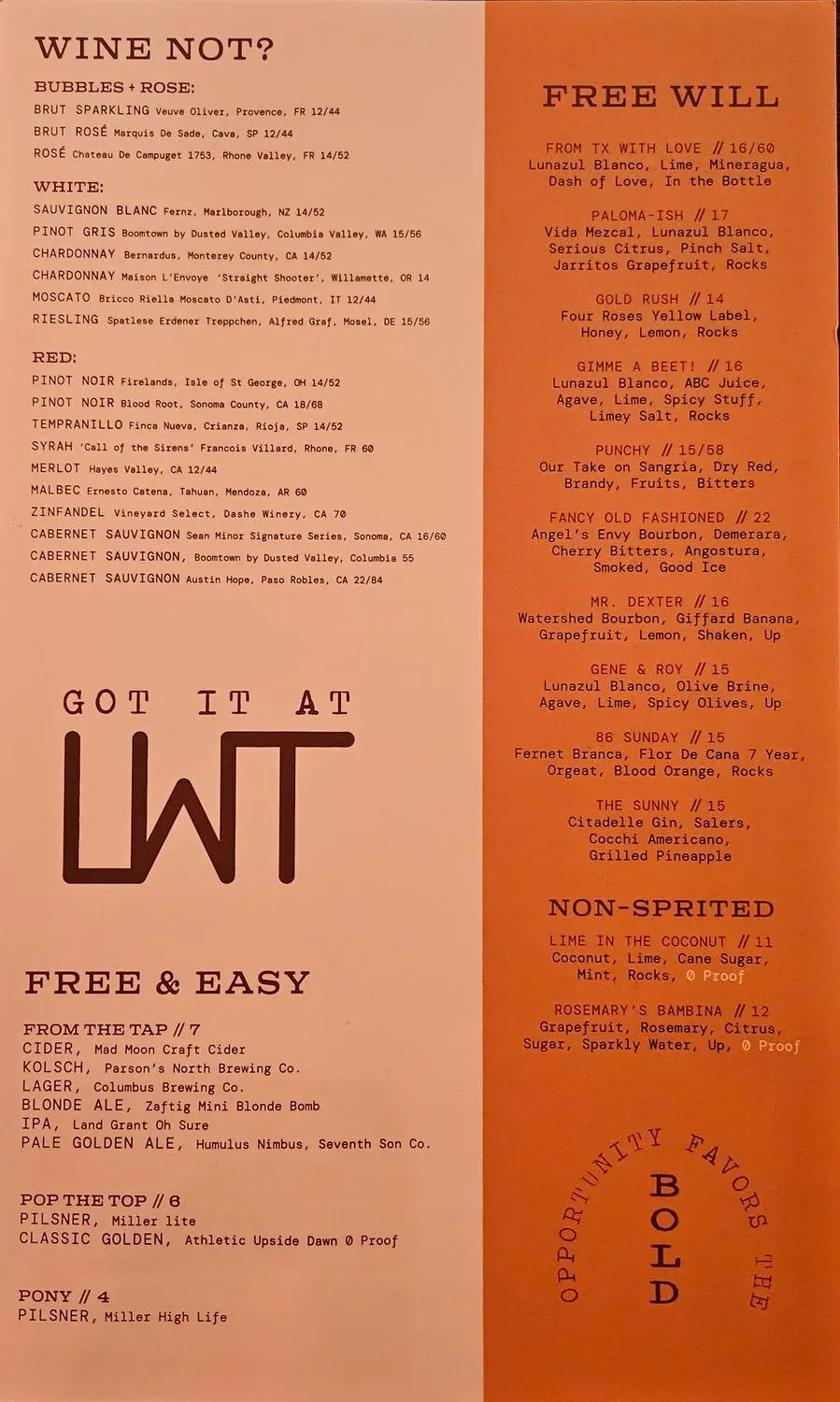 Little West Tavern Menu - Updated October 2025