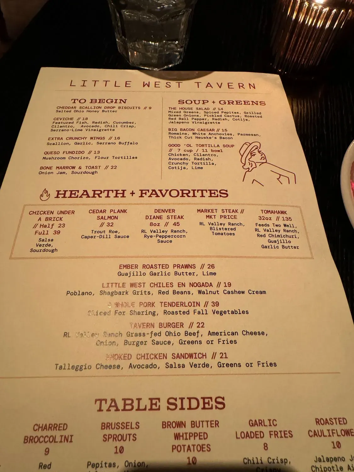 Little West Tavern Menu - Updated October 2025