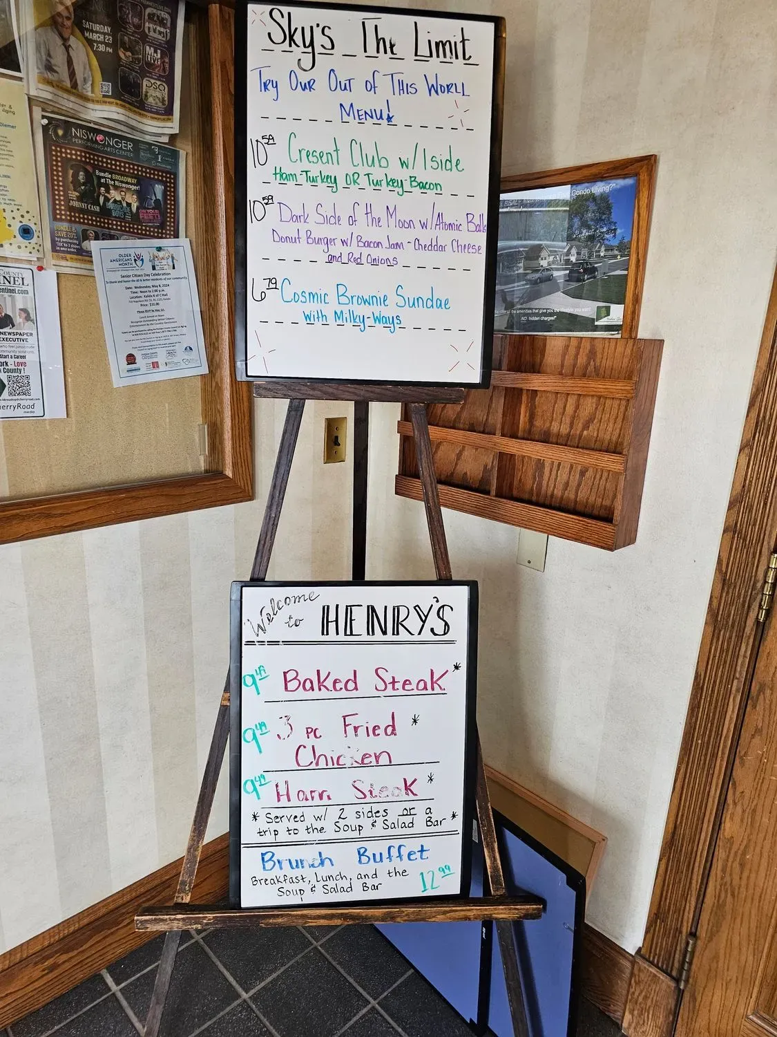 Henry's Restaurant Menu - Updated October 2025