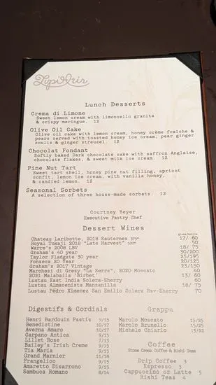 Lupi & Iris Menu | Milwaukee, WI | Checkle
