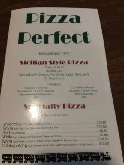Pizza Perfect Menu | Trucksville, PA | Checkle