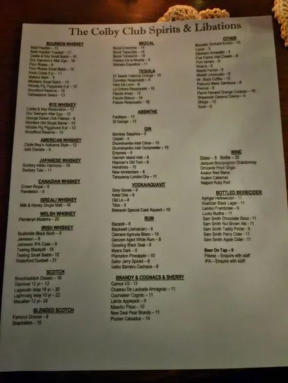 The Colby Club Menu | Everett, WA | Checkle