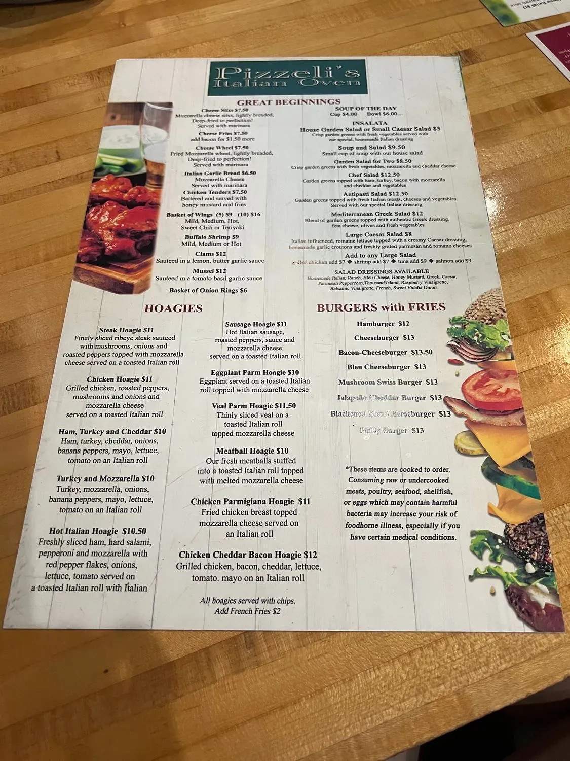 Pizzeli's Italian Oven Menu - Updated October 2025