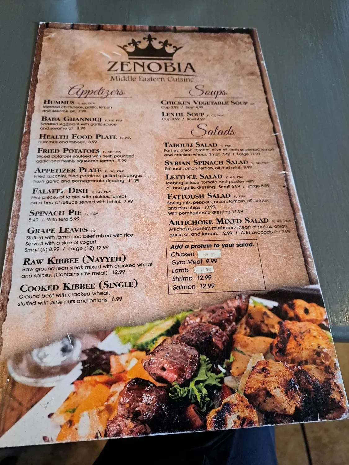 Zenobia Cuisine & Bar Menu - Updated October 2025