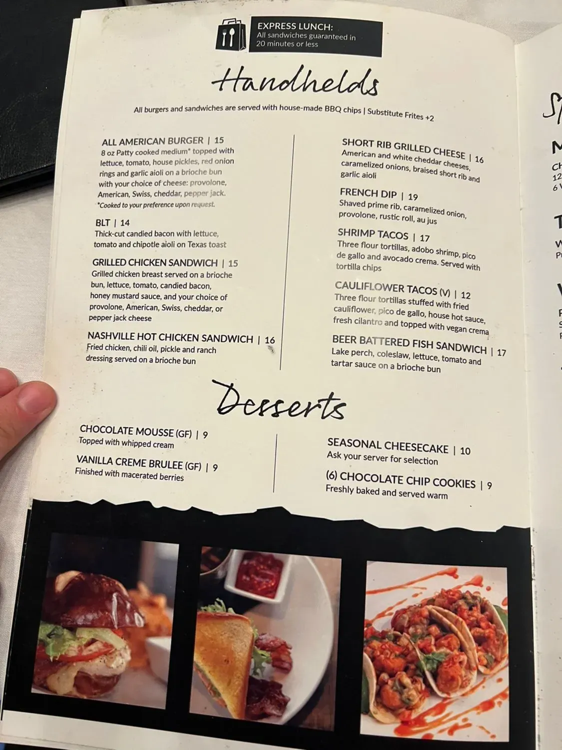 Butcher Block Menu - Updated October 2025