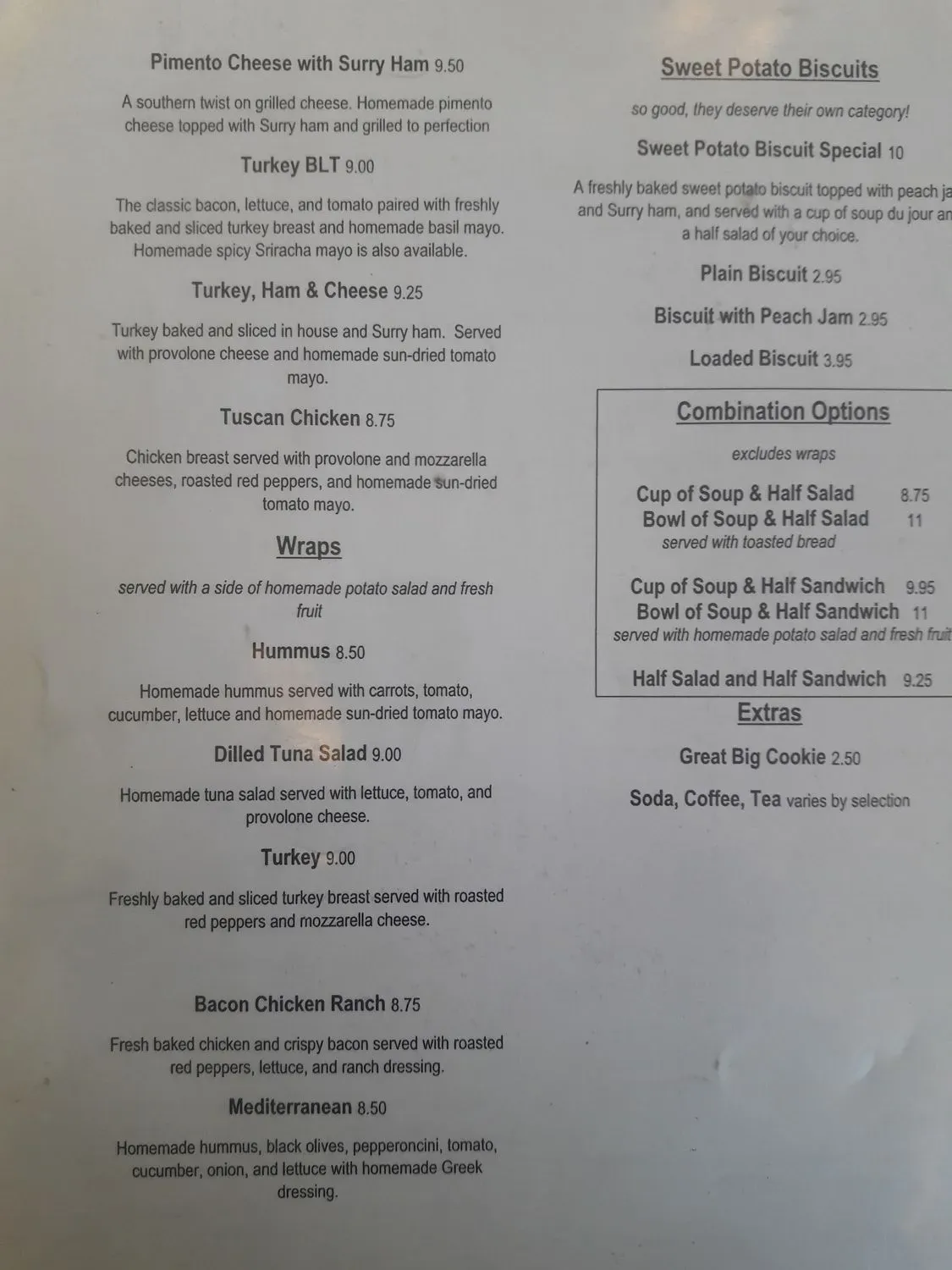 The Lizard Cafe Menu - Updated October 2025