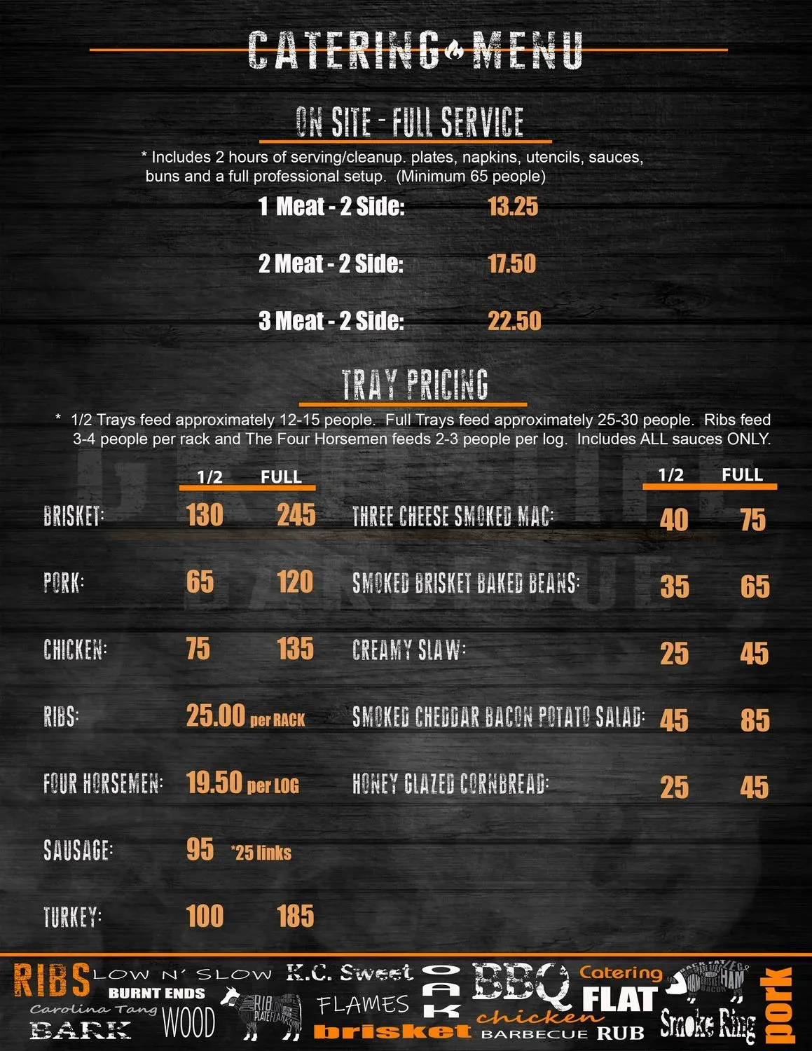 Grill Life Barbecue Menu - Updated October 2025