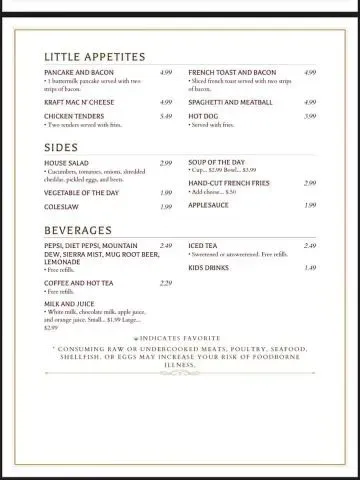 Creekside Grill Menu | Head, PA | Checkle