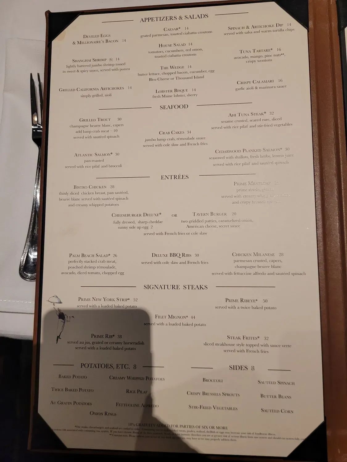 BrickTop's Menu - Updated October 2025