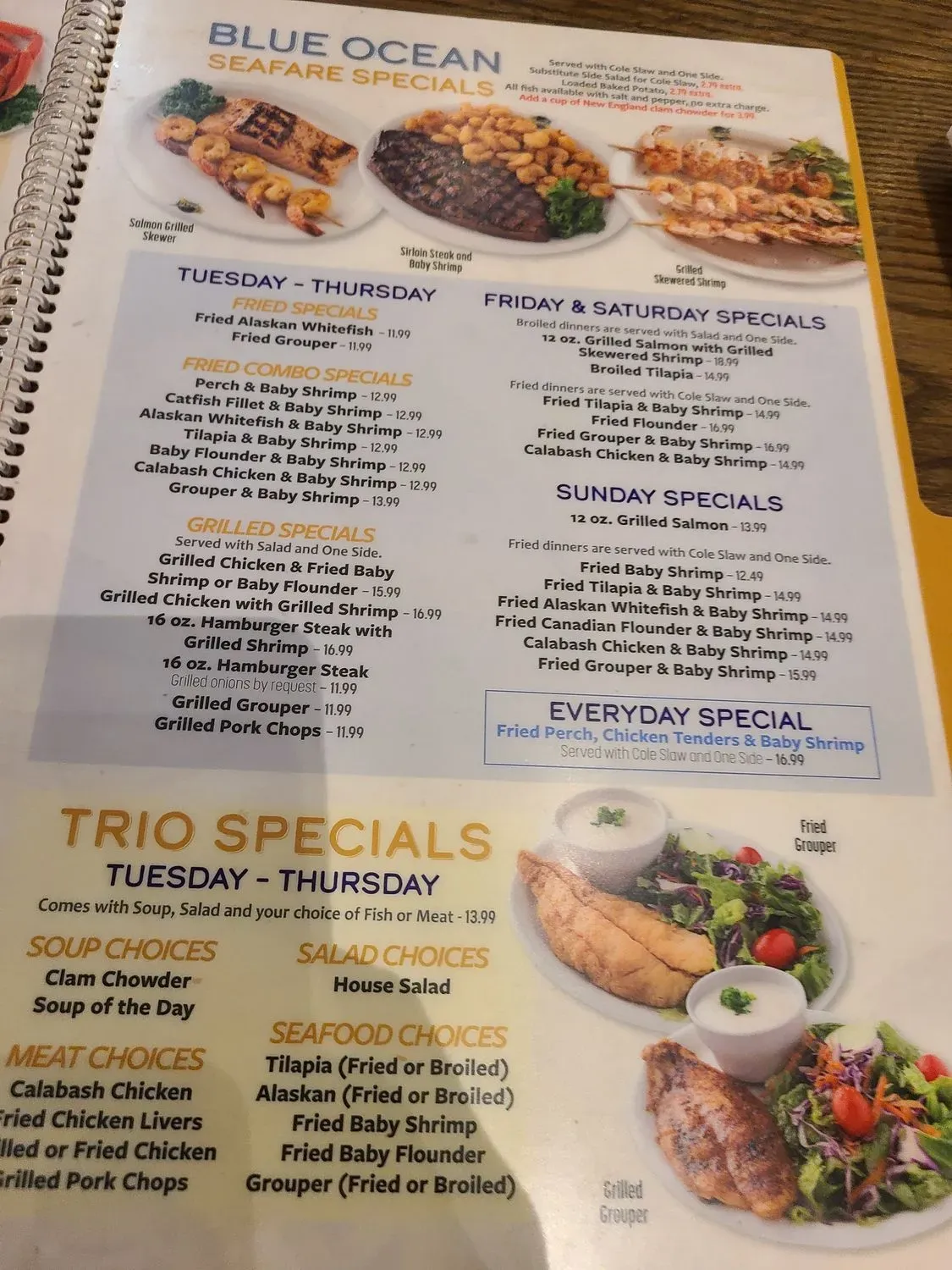 Blue Ocean Seafood Restaurant Menu - Updated October 2025