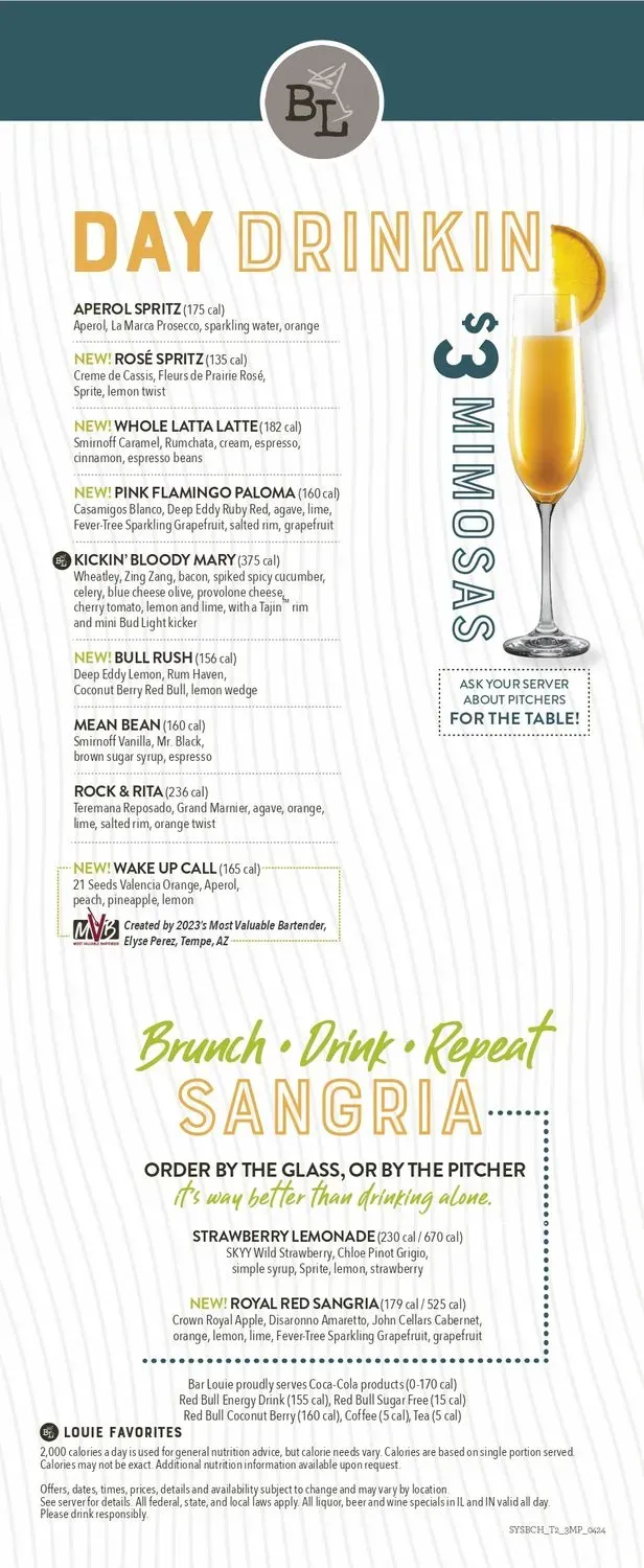 Bar Louie - Perrysburg Menu - Updated October 2025