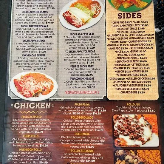 Herradura Mexican Restaurant & Cantina Menu | Chilton, WI | Checkle