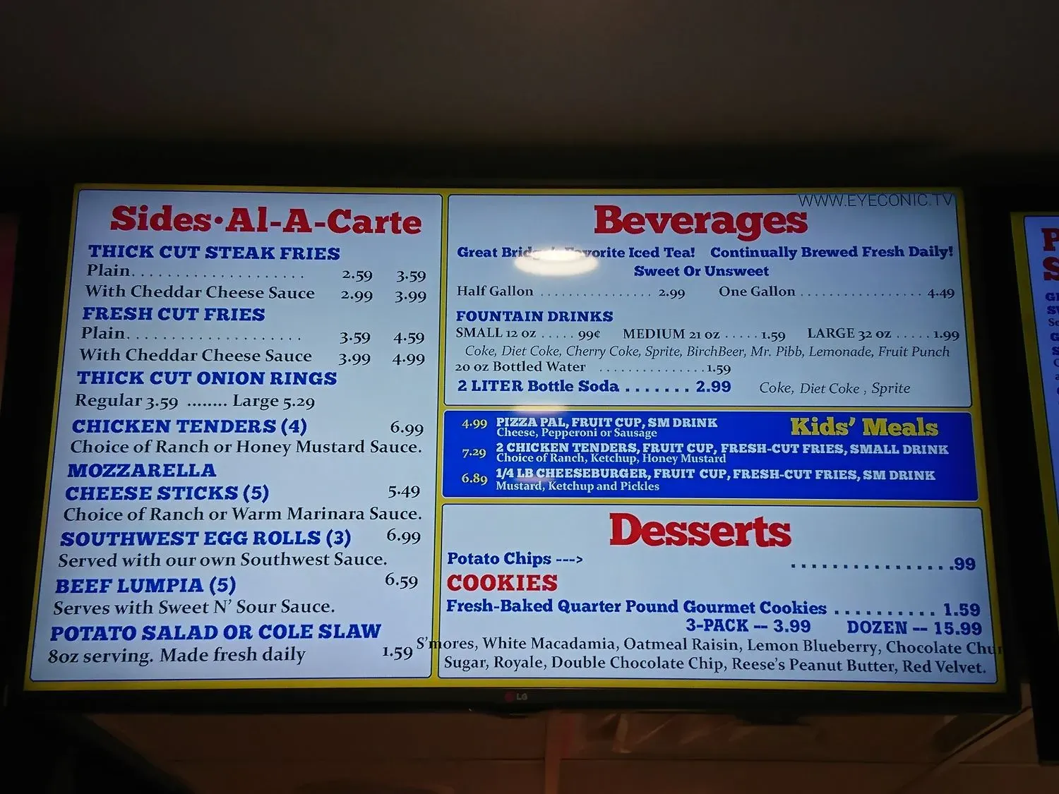 Mister Jim's Menu - Updated October 2025
