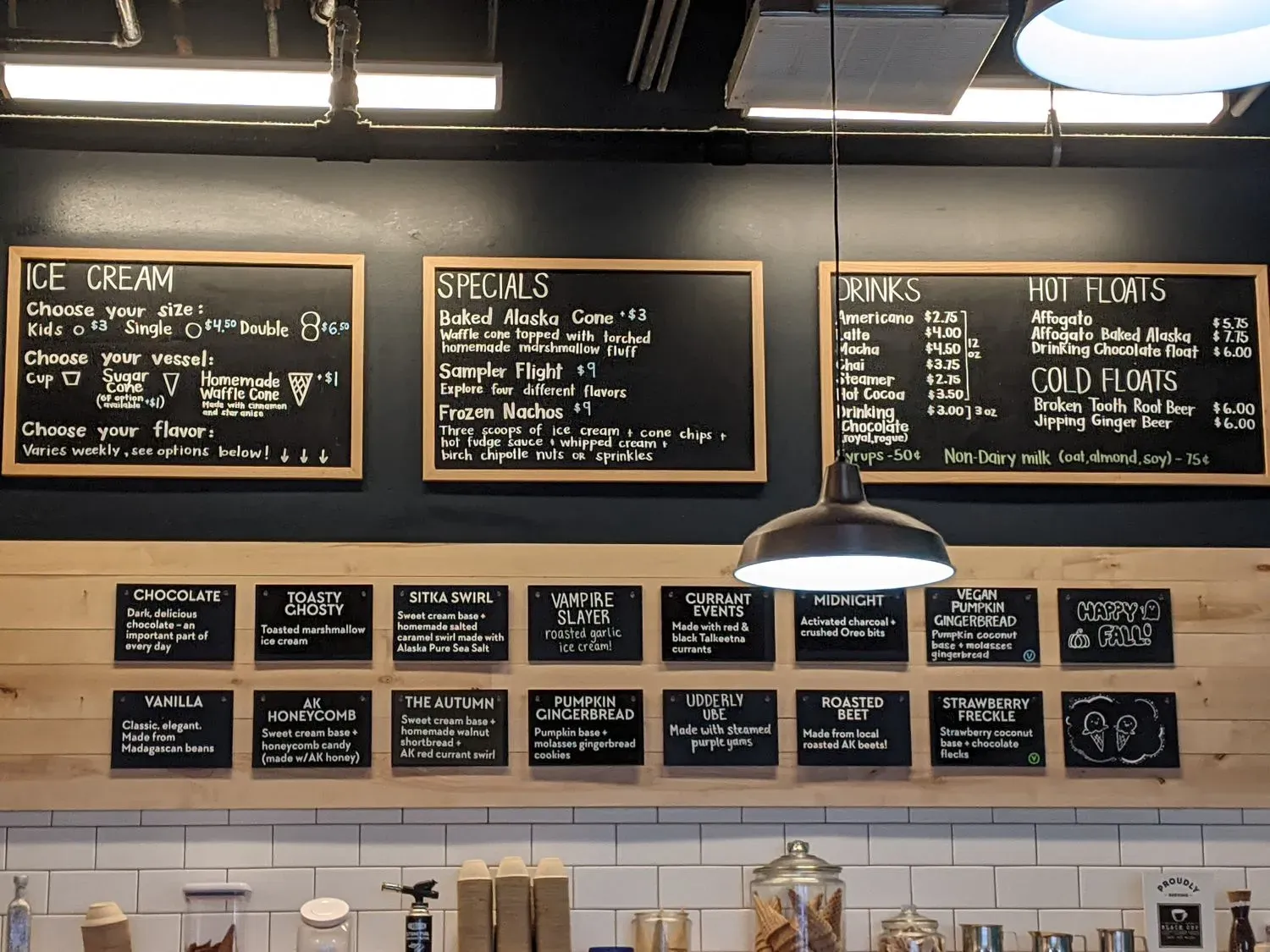 Wild Scoops Menu - Updated October 2025