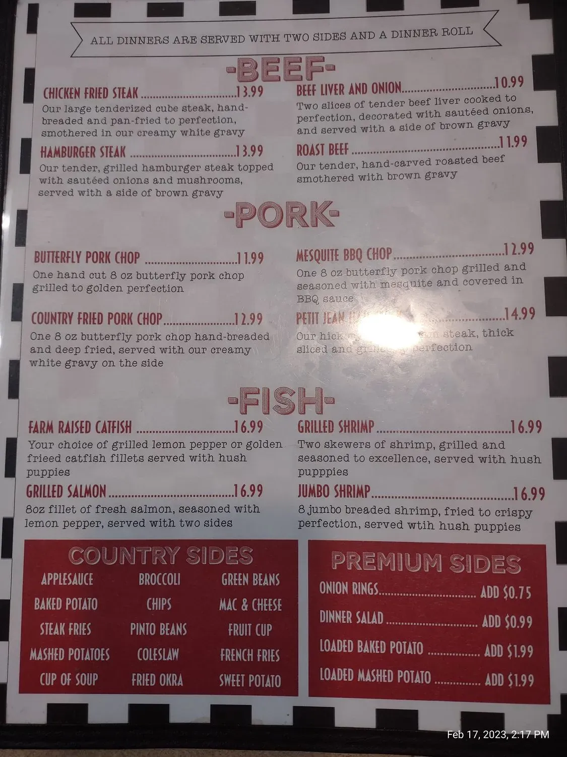 Old South Restaurant Menu - Updated October 2025