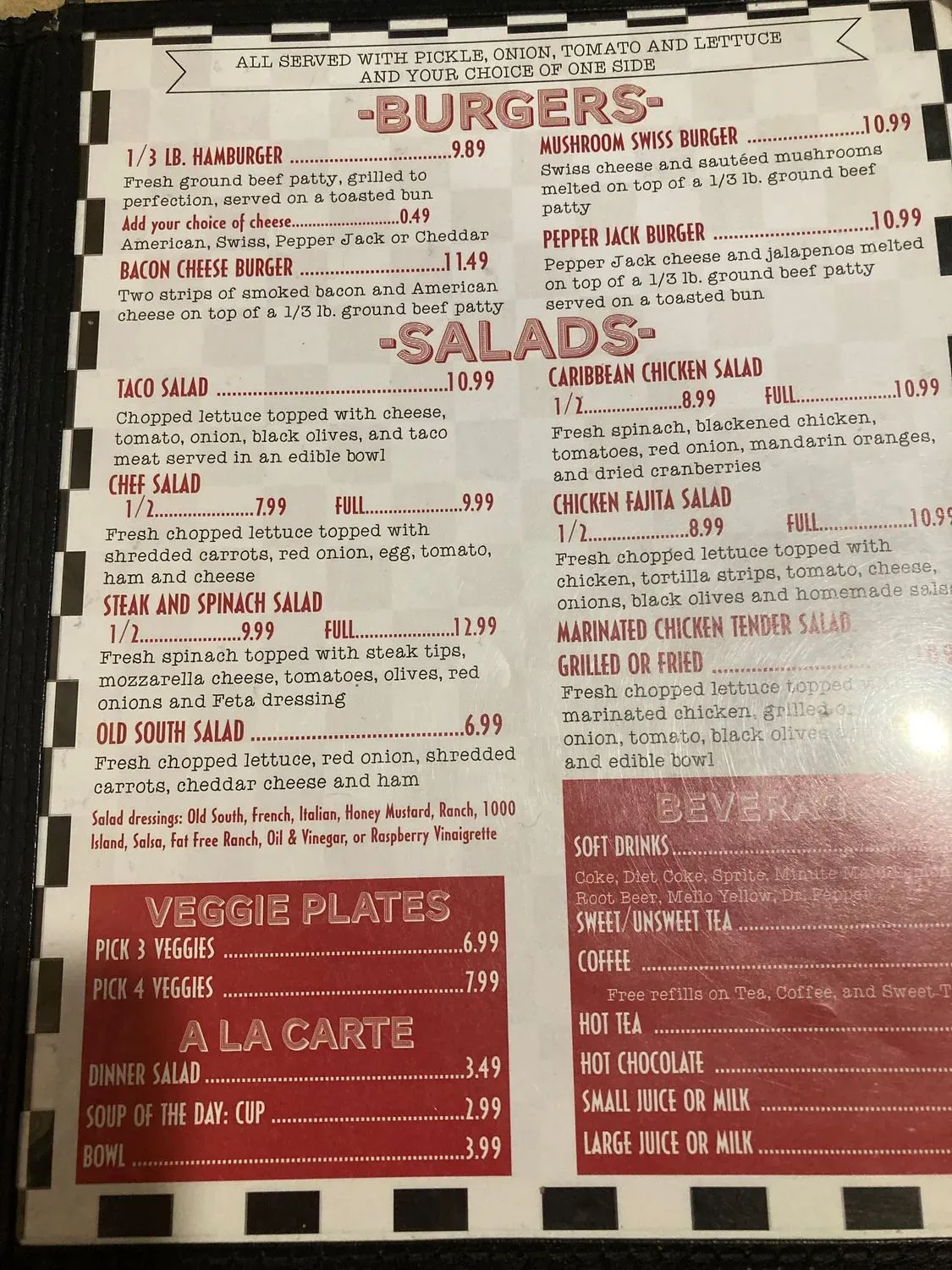 Old South Restaurant Menu - Updated October 2025