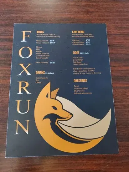 Fox Run Restaurant and Pub Menu | Bella Vista, AR | Checkle
