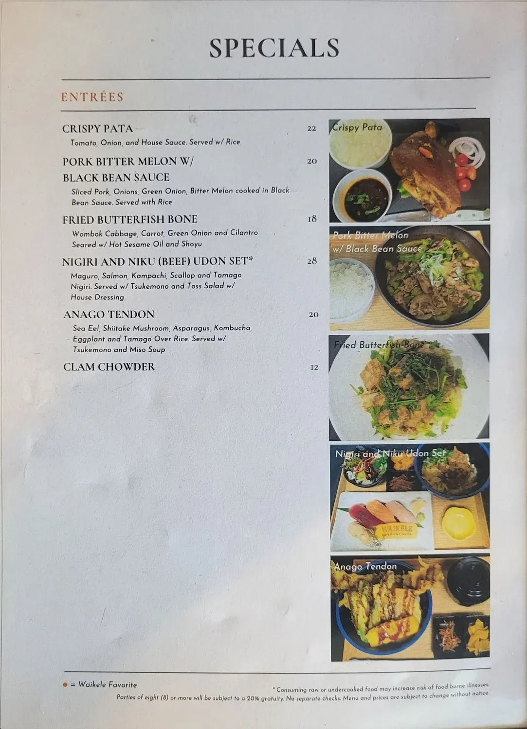 Waikele Country Club Restaurant Menu - Updated October 2025