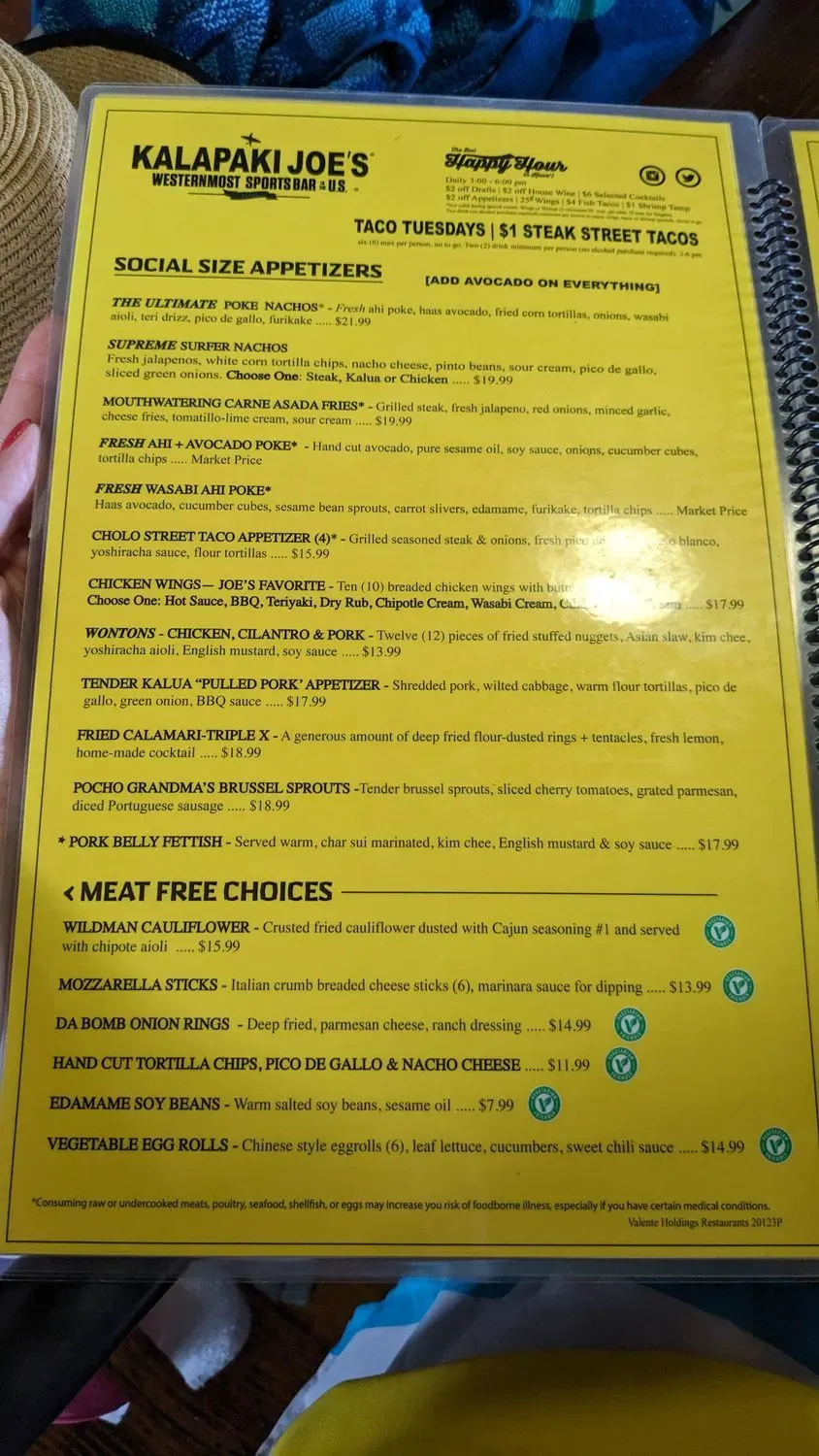 Kalapaki Joe's Poipu Menu - Updated October 2025