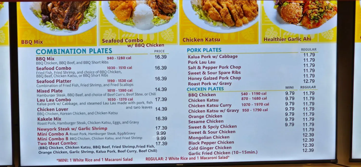 L&L Hawaiian Barbecue Menu - Updated October 2025