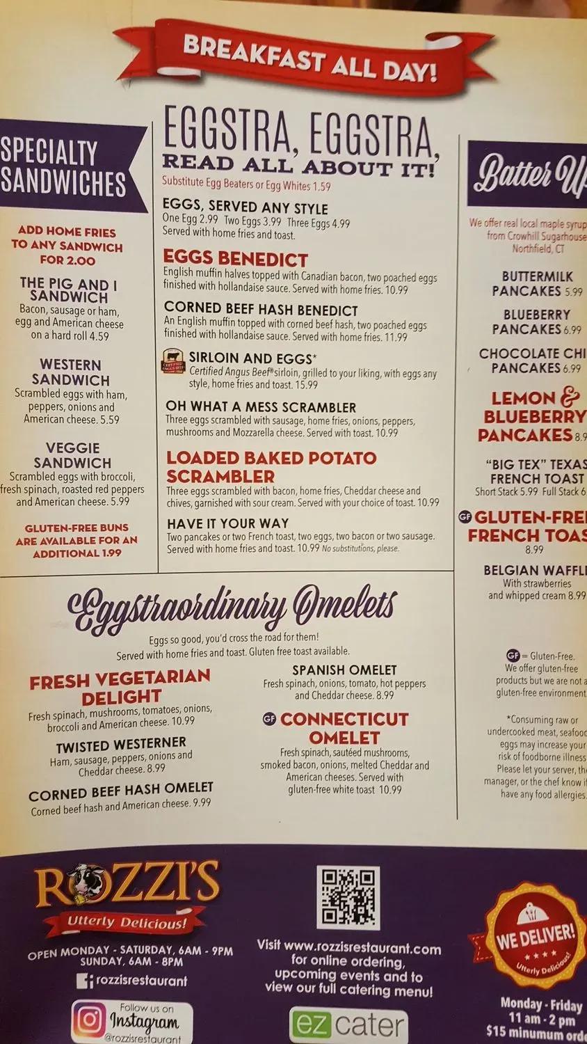 Rozzi's Restaurant Menu - Updated October 2025