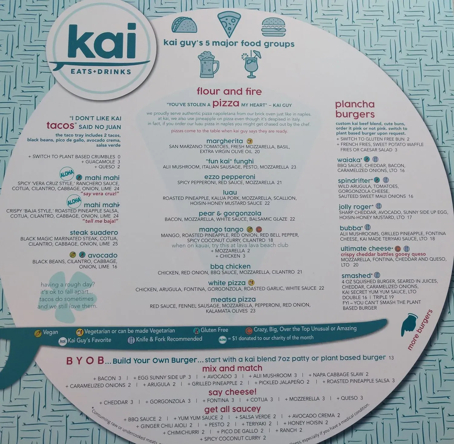 Kai Eats + Drinks Menu - Updated October 2025