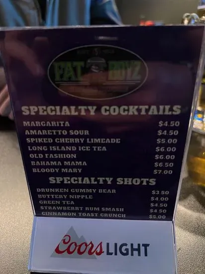 Fat Boyz Menu | Mountain Home, AR | Checkle