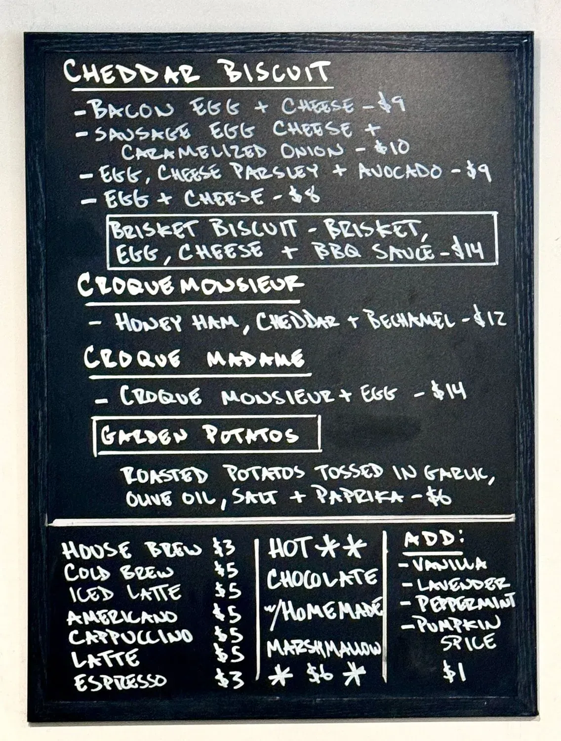 Julien's Farm Store Menu - Updated October 2025