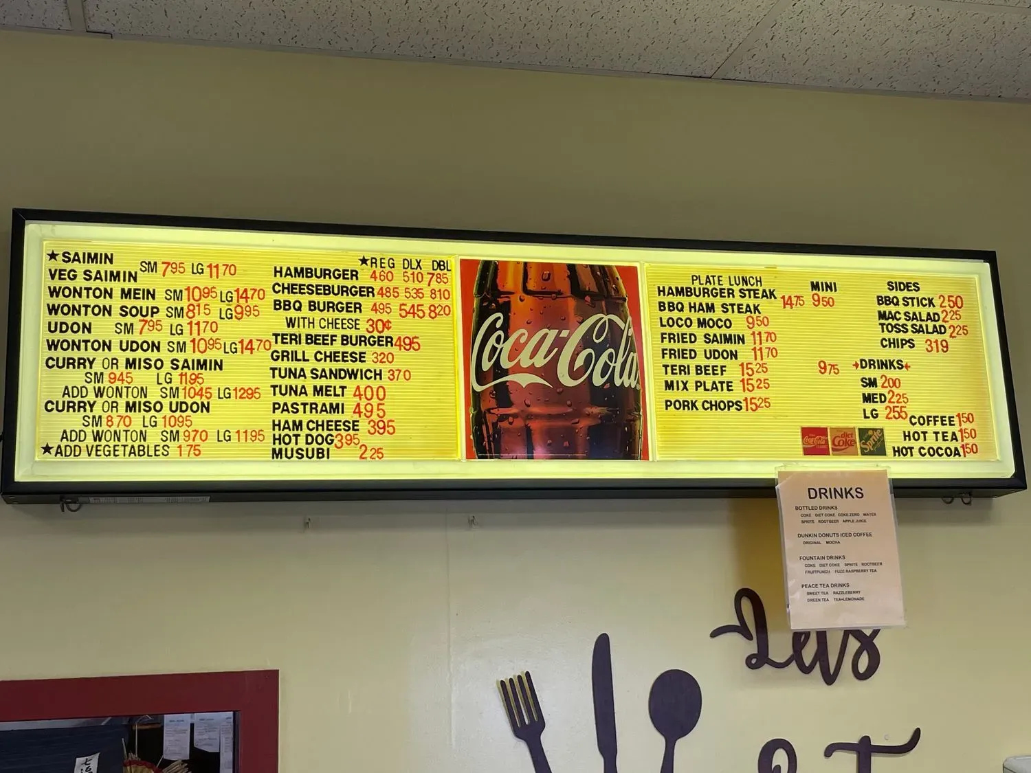 Shige's Saimin Stand Menu - Updated October 2025