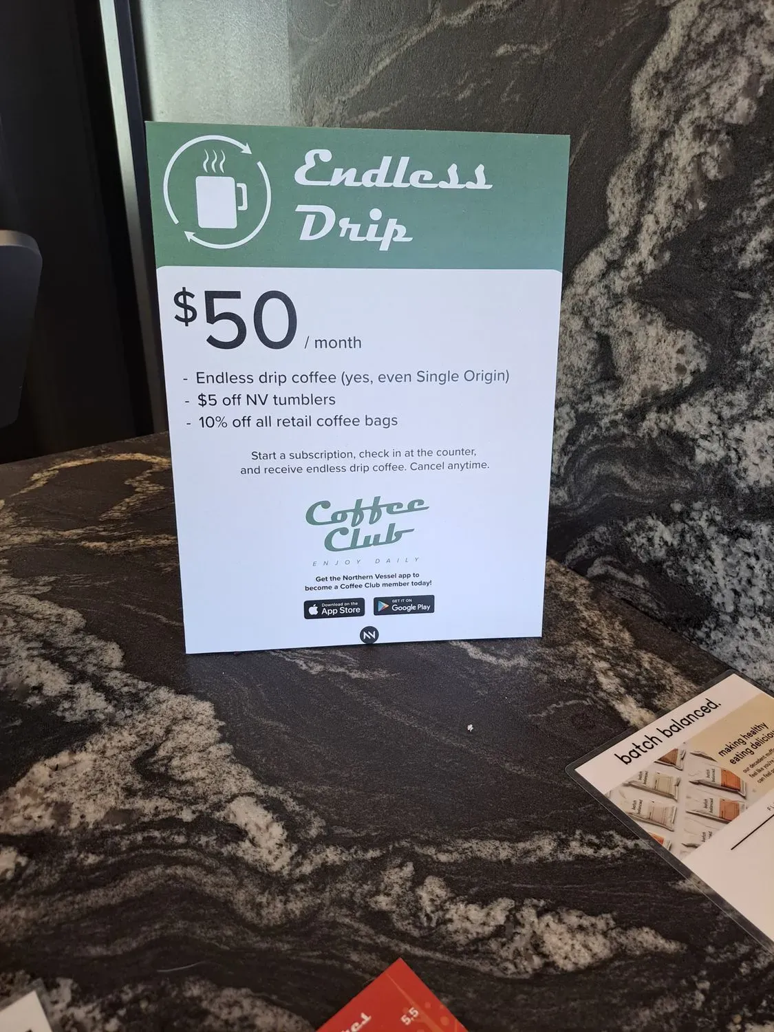 Northern Vessel Menu - Updated October 2025