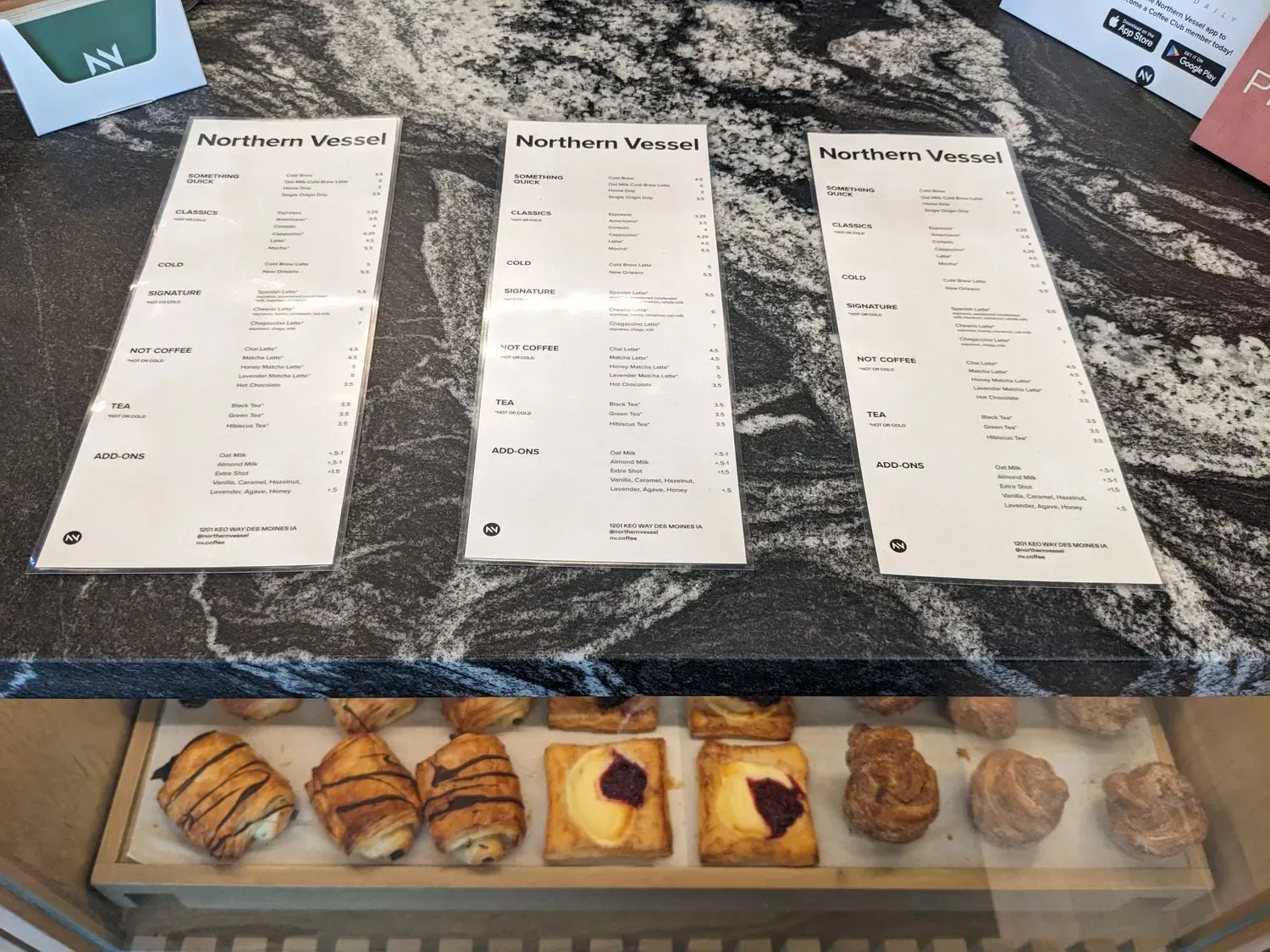Northern Vessel Menu - Updated October 2025