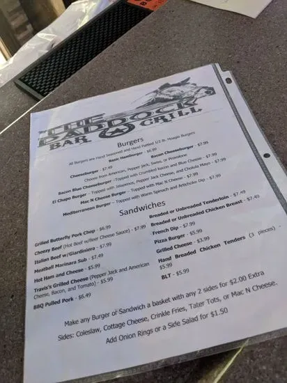 The Paddock Bar & Grill Menu | Matherville, IL | Checkle
