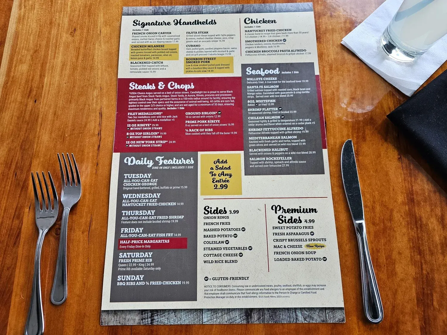 Candlelight Inn Restaurant - Clinton Iowa Menu - Updated October 2025