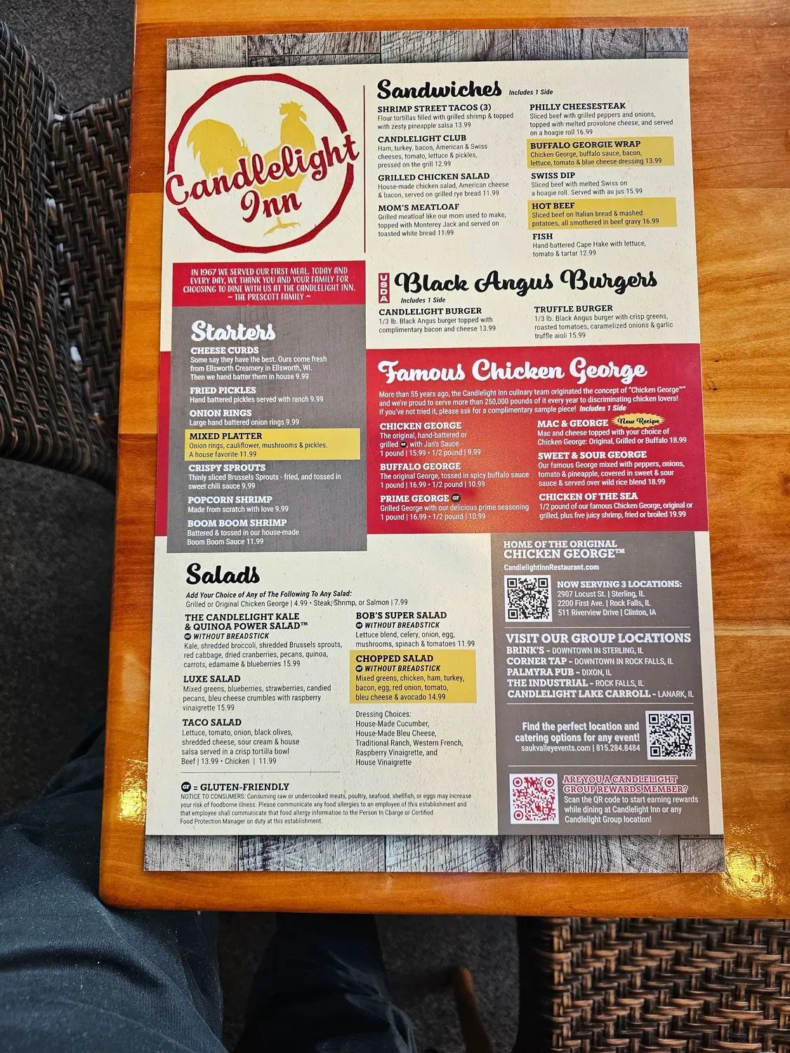 Candlelight Inn Restaurant - Clinton Iowa Menu - Updated October 2025