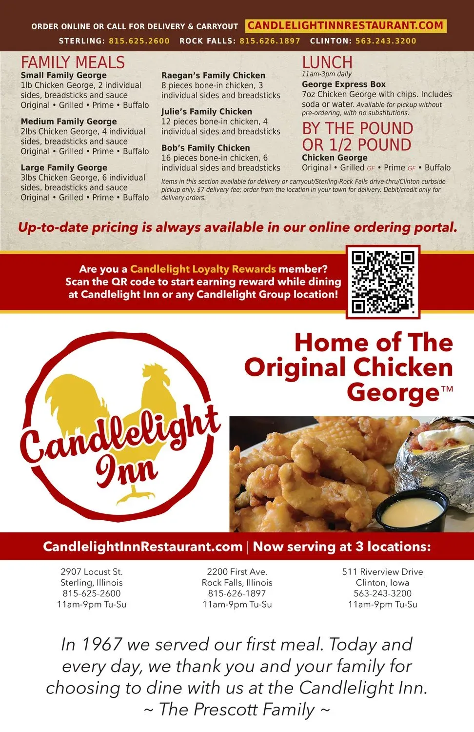 Candlelight Inn Restaurant - Clinton Iowa Menu - Updated October 2025