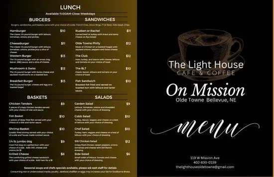 The Light House Cafe & Coffee Olde Towne Bellevue Menu | Bellevue, NE ...