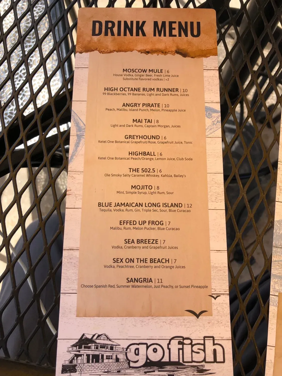 Go Fish Marina Bar & Grill Menu - Updated October 2025