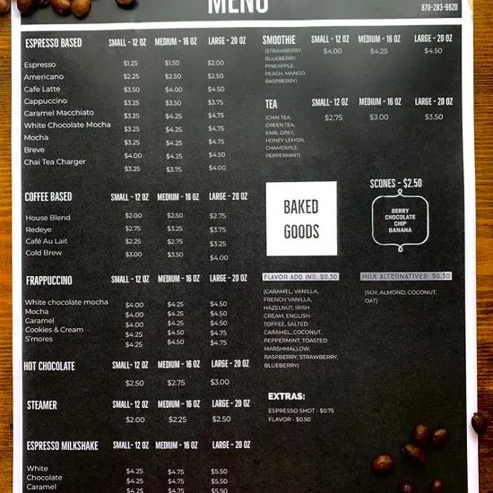 Drifters Coffee Co. Menu | Cave City, AR | Checkle