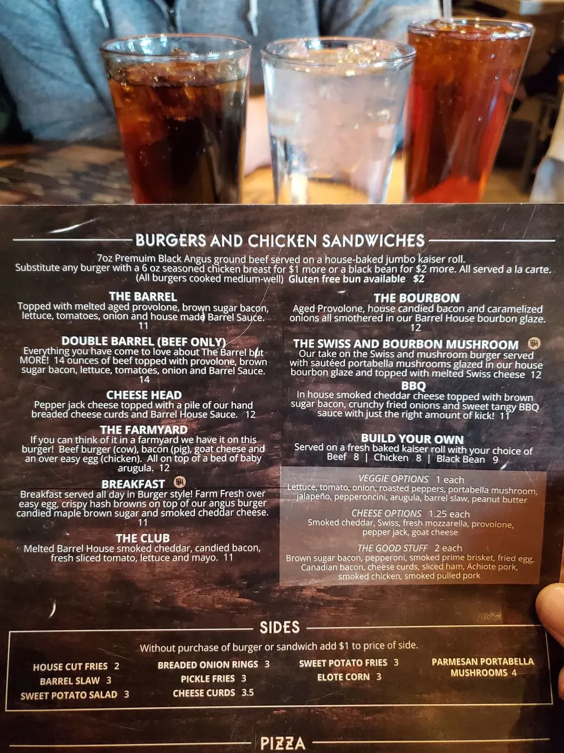 The Barrel House Menu - Updated October 2025