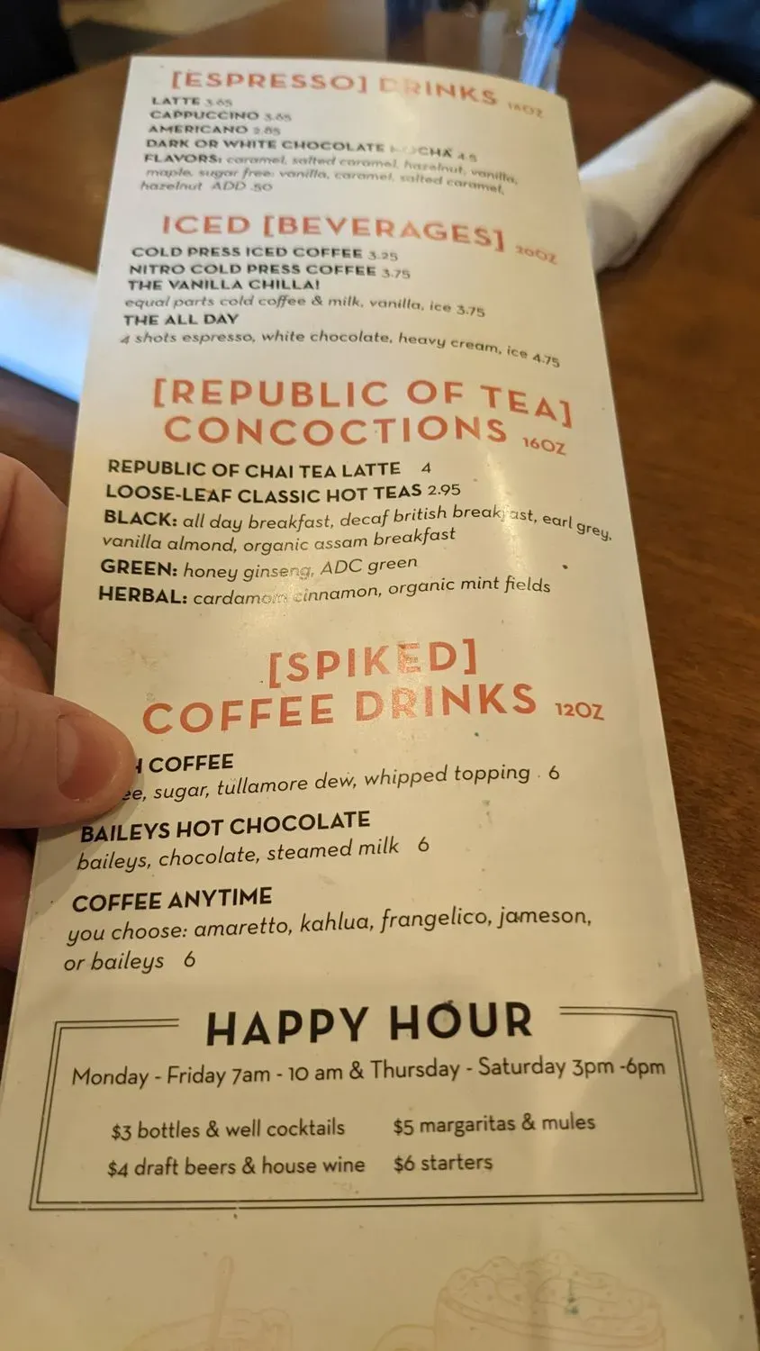 All Day Café Menu - Updated September 2025