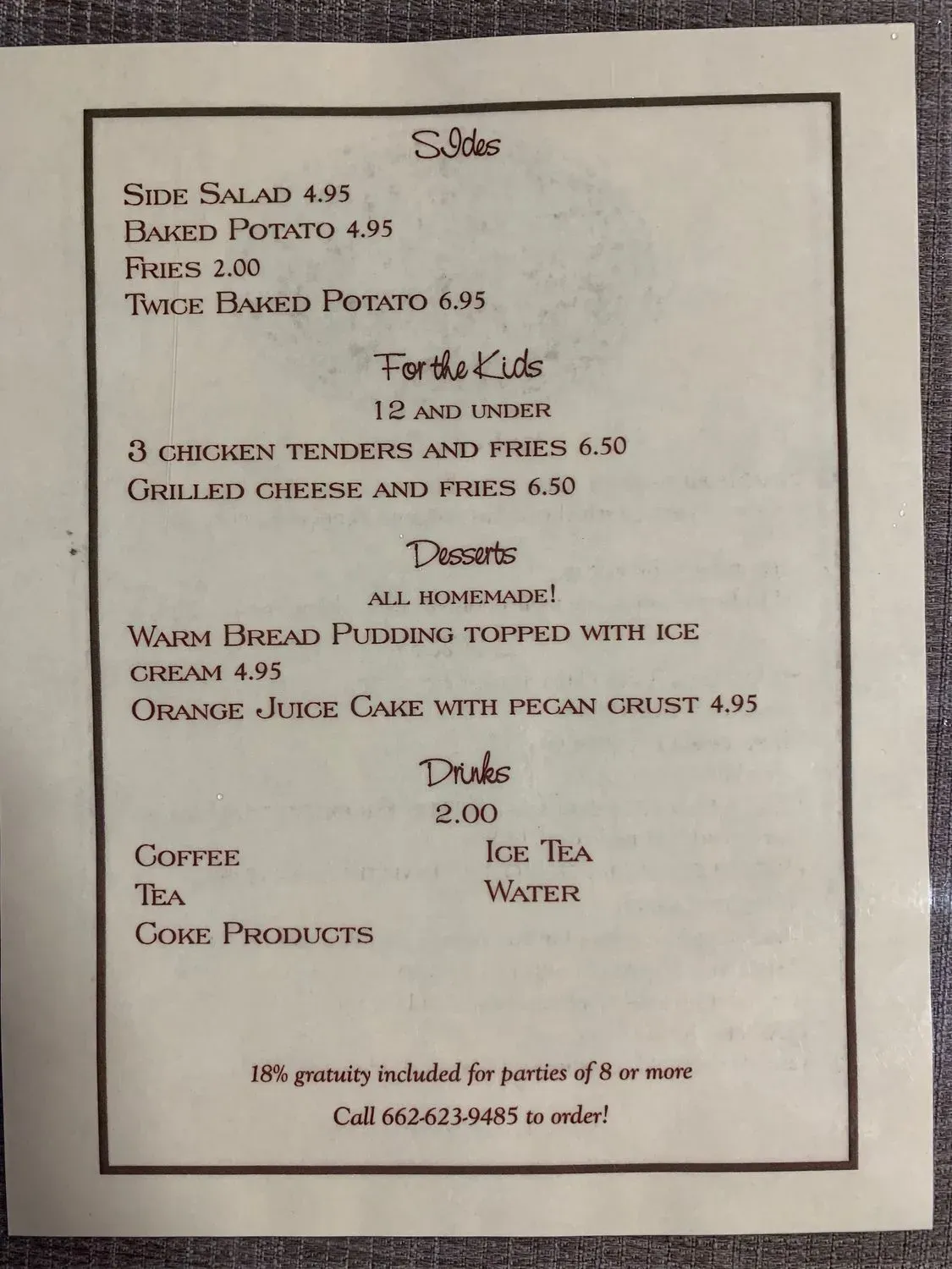 The Enid Depot Menu - Updated September 2025