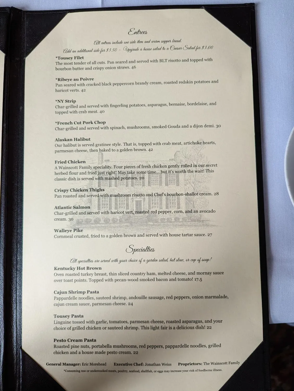 Tousey House Tavern Menu - Updated October 2025