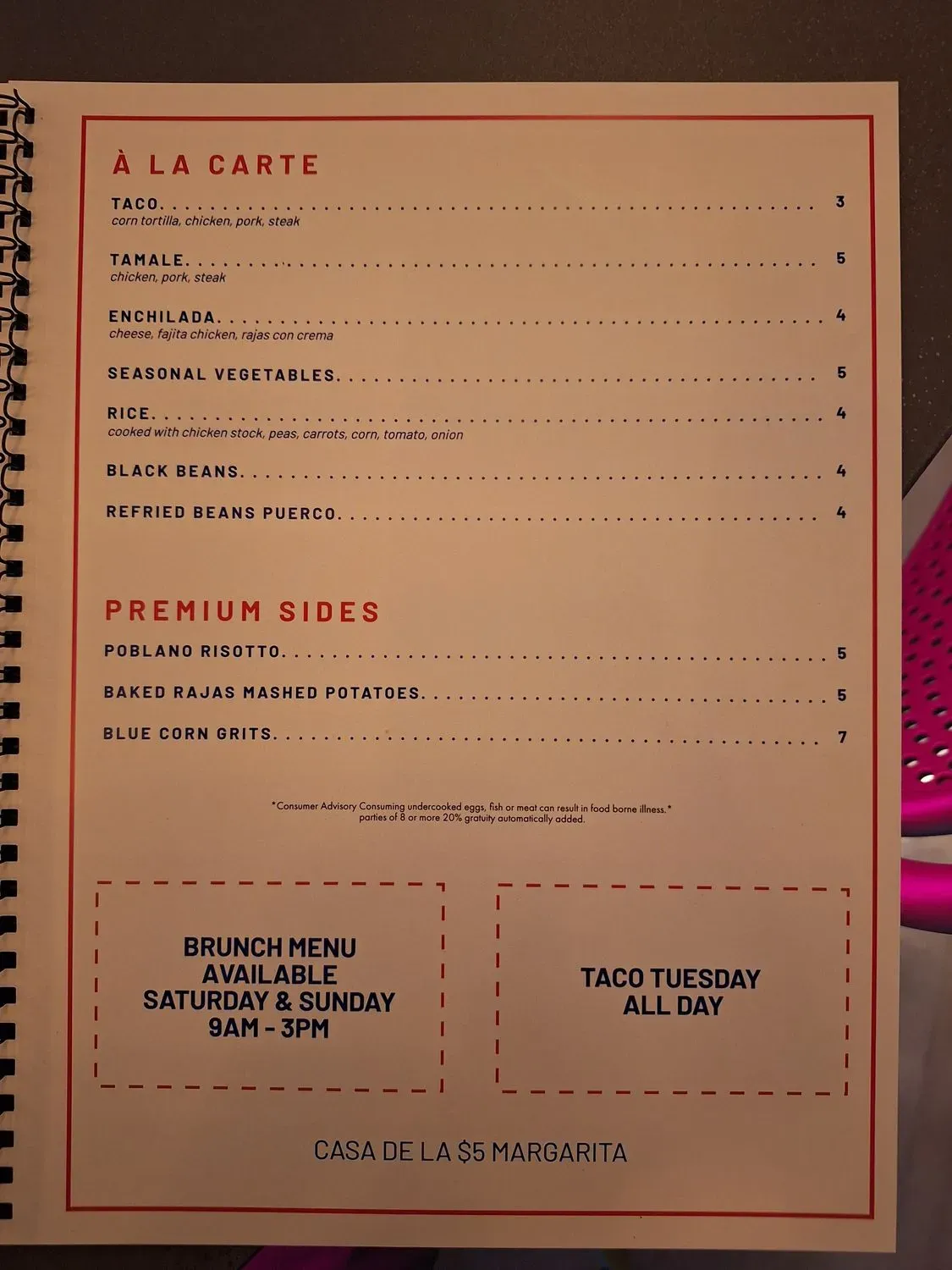 Holé Molé Menu - Updated October 2025