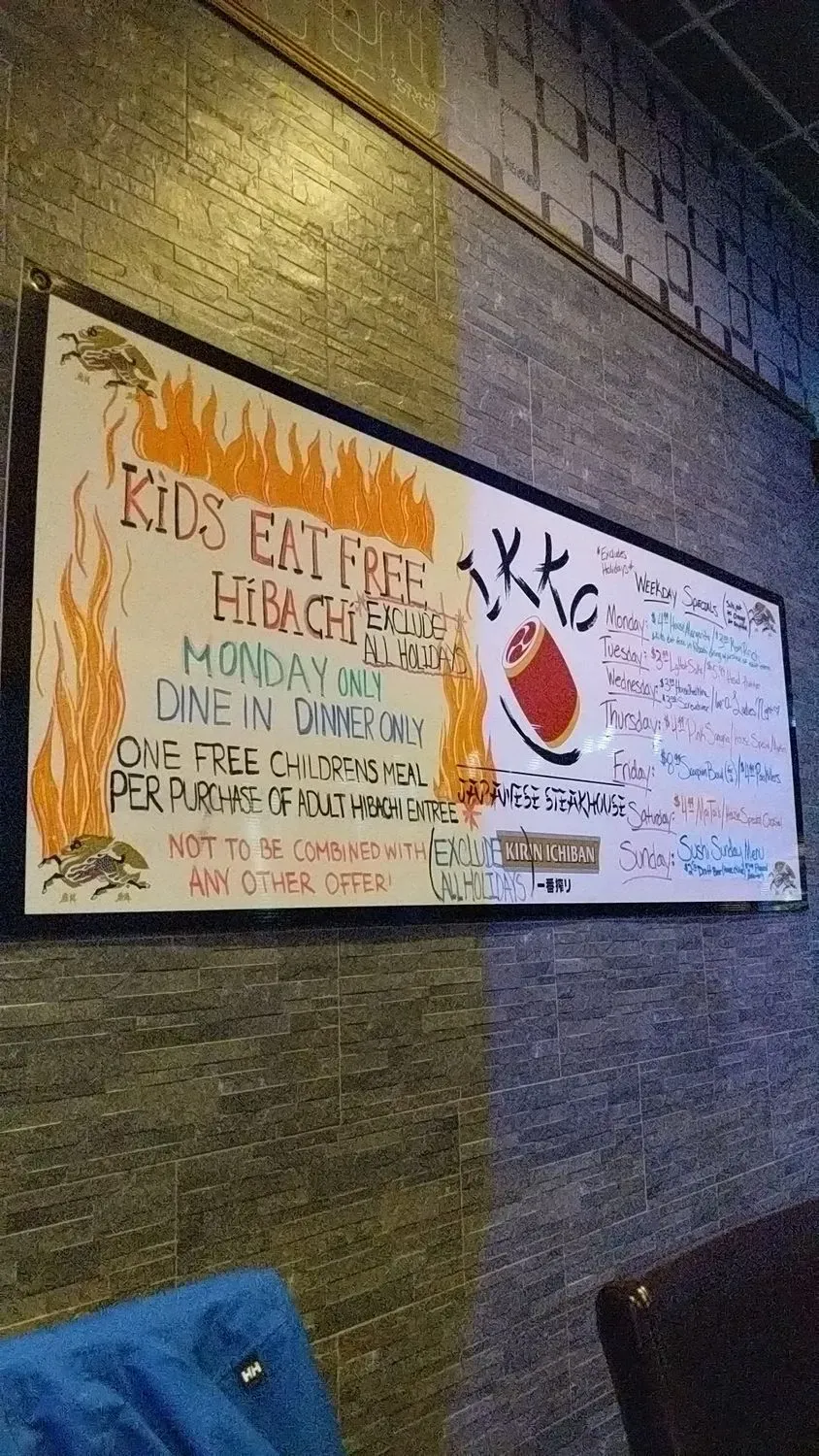 Dover IKKO Sushi & Japanese Steak House Menu - Updated October 2025