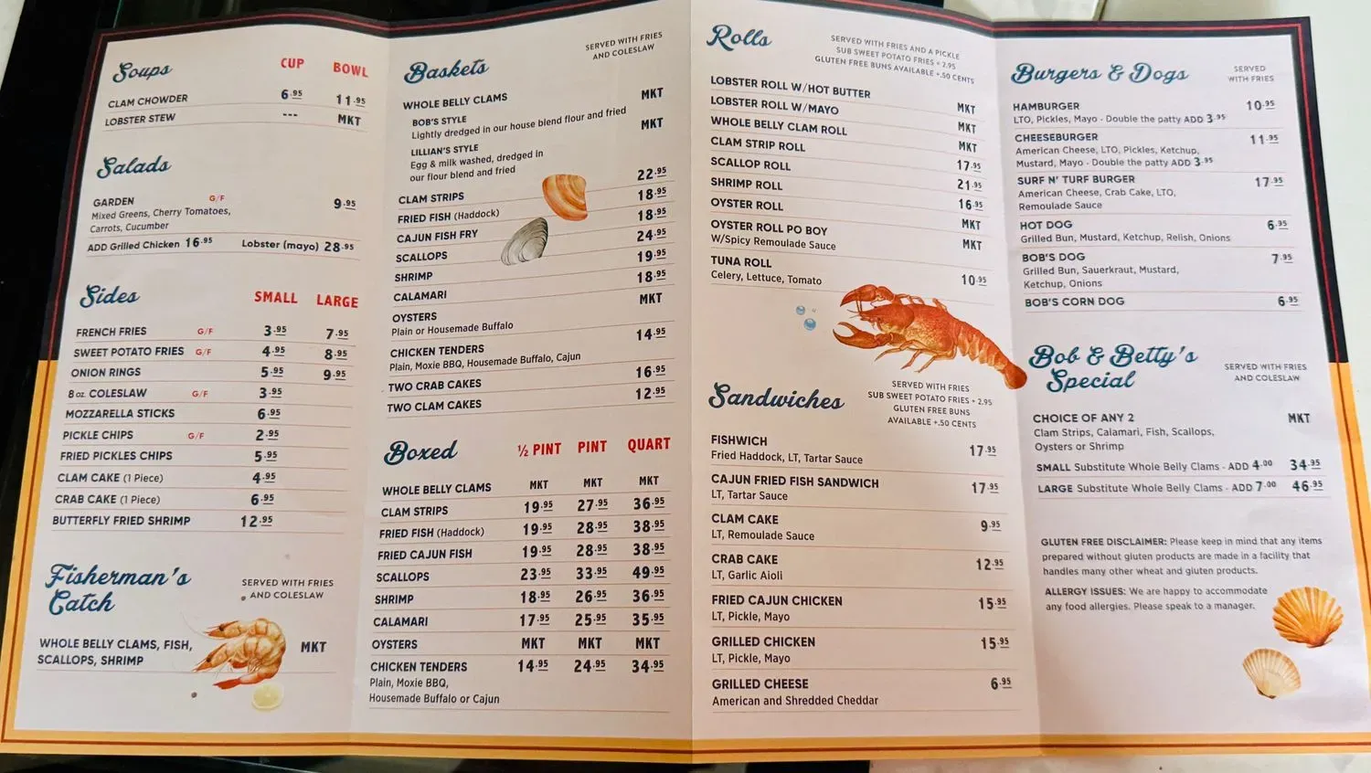 Bob's Clam Hut Menu - Updated October 2025