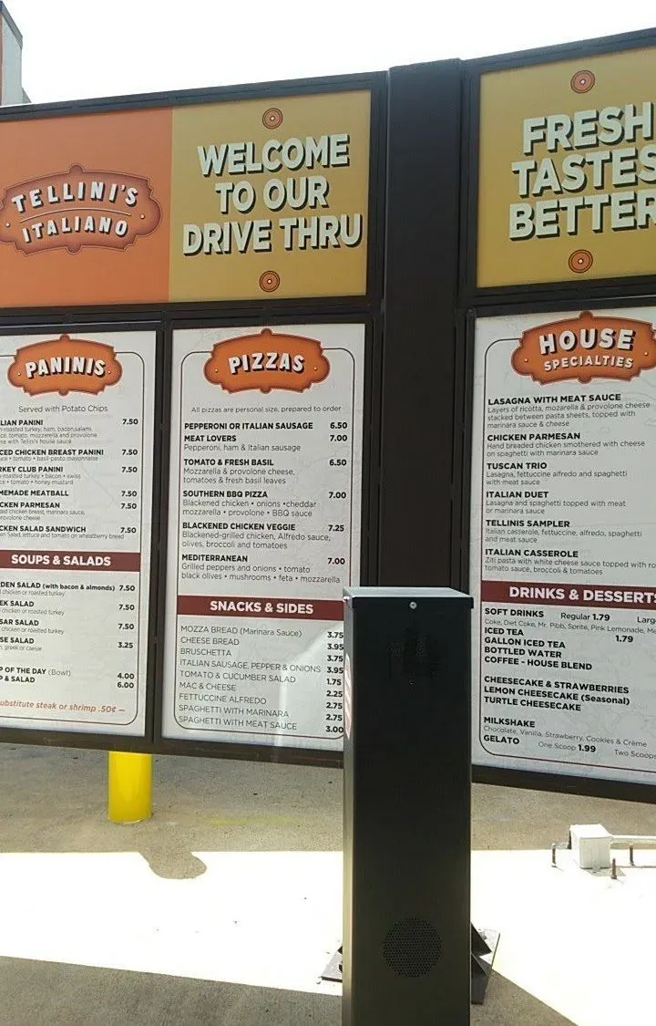 Tellini's Italiano Menu - Updated October 2025