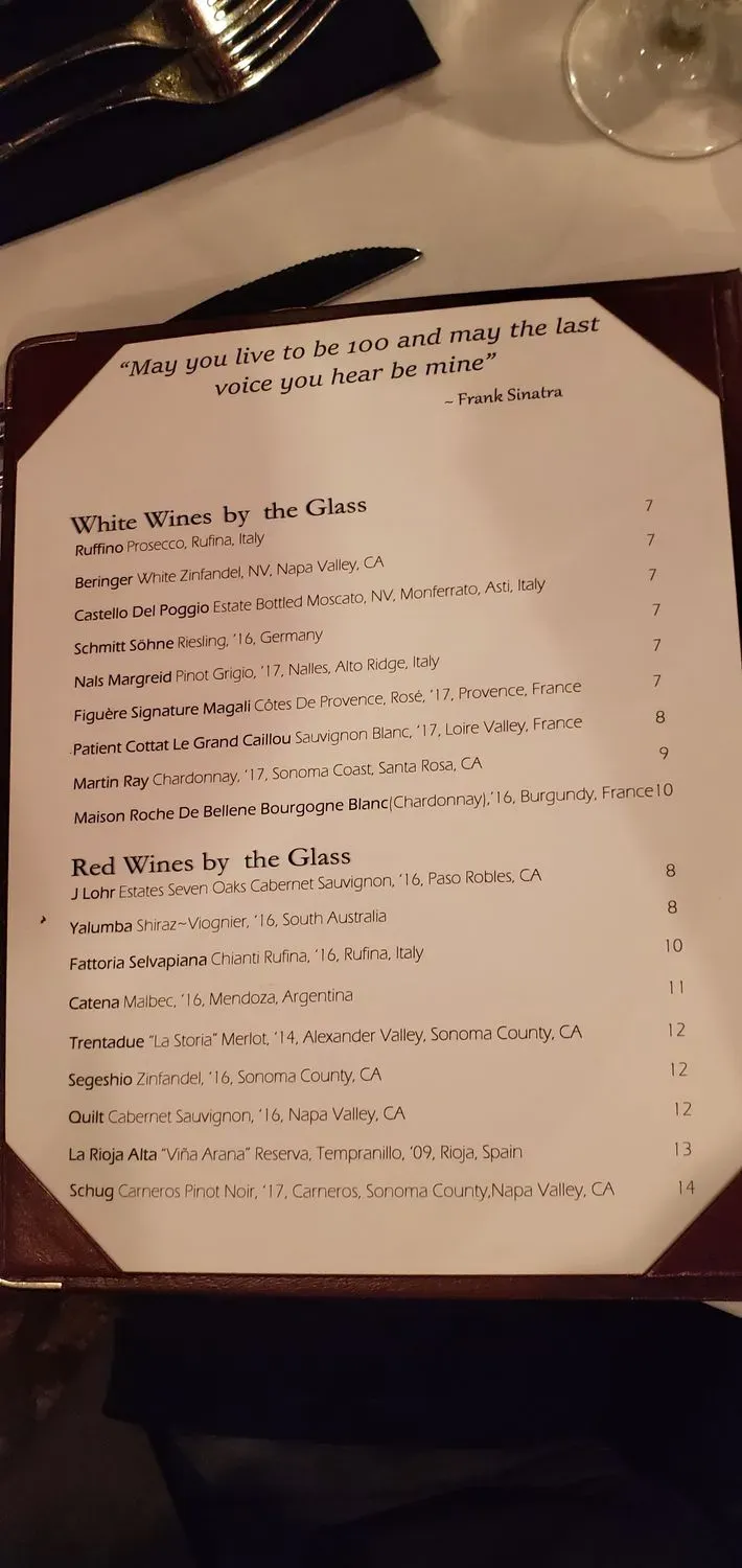 THE WONDER BAR STEAKHOUSE Menu | Clarksburg, WV | Checkle