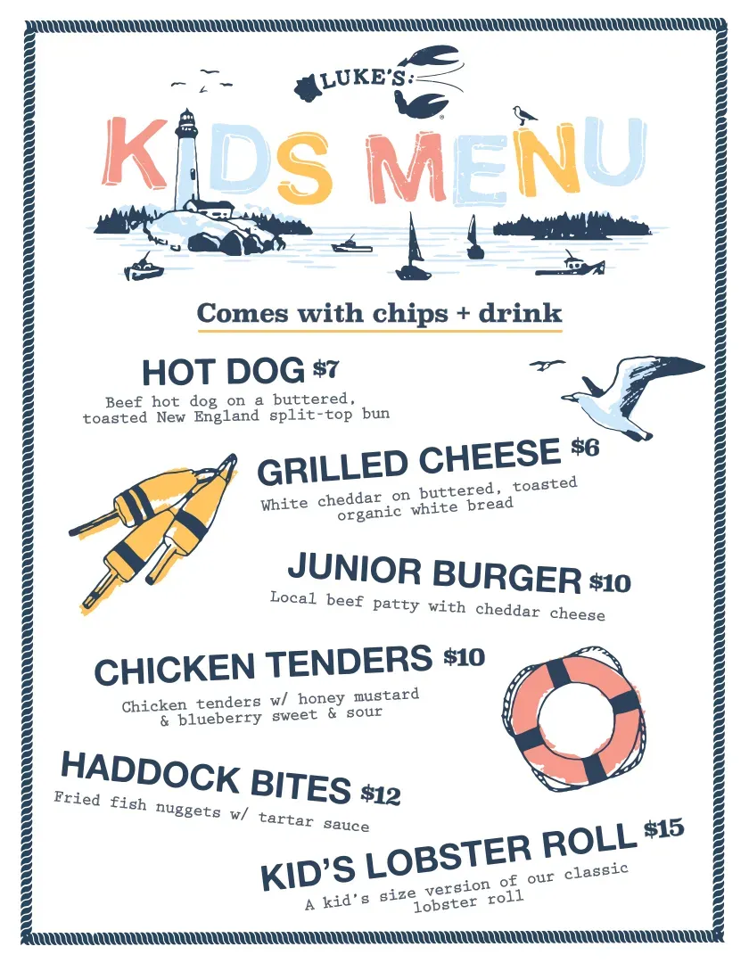 Luke's Lobster Portland Pier Menu - Updated October 2025