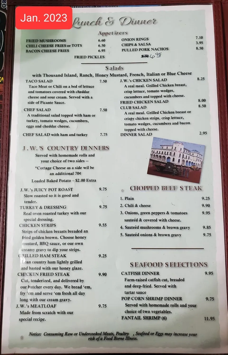 JW Cobbs Menu - Updated October 2025